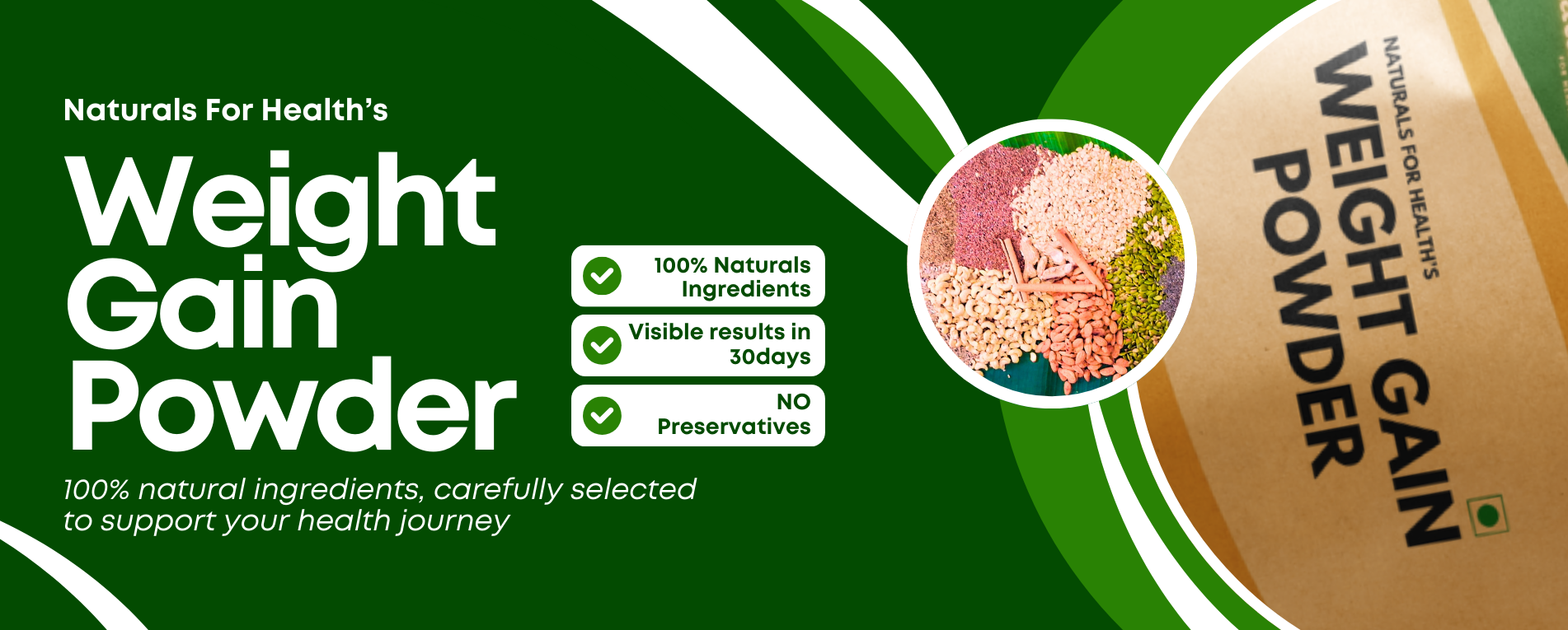 Naturals For Health Weight Gain Powder | Natural Muscle Building ...